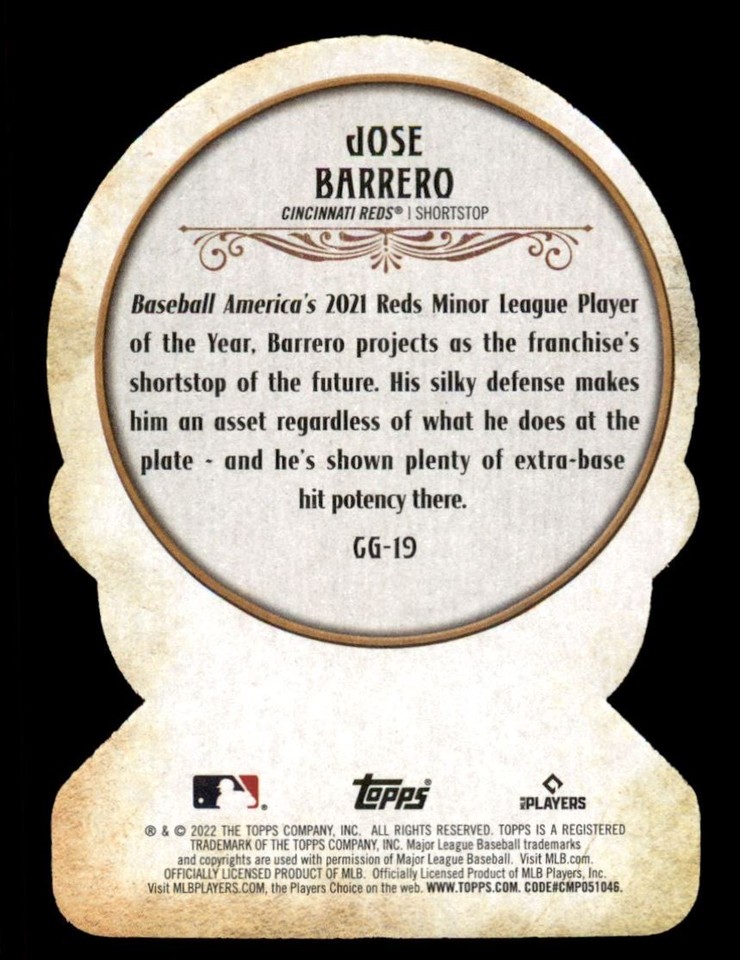 Jose Barrero 2022 Topps Gypsy Queen Crystal Gazing Globe Card #CG-19 ...