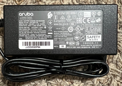 Aruba - AC/DC Adapter - ADP-50GR BD - No Wall Plug | eBay