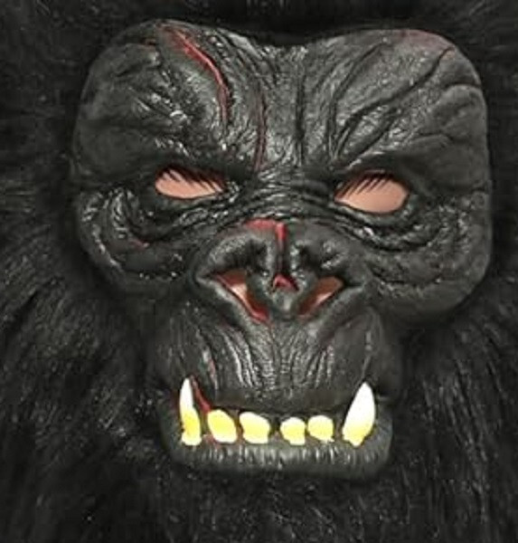 Hairy Gorilla Mask costume monkey head cosplay circus ape plush party ...
