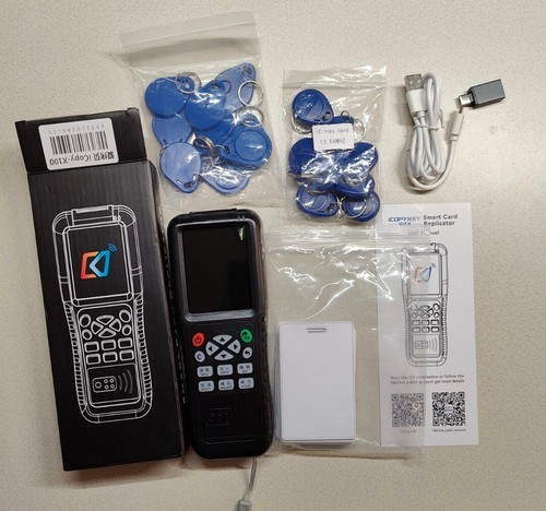 iCopy-X100 Smart Card Replicator Reader Writer Programmer w/ Cards and ...