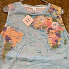 Pixie Lady Sleeveless Tank Top Shirt Size 1X Map of the World Bin 11 | eBay