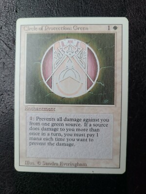 MTG Magic The Gathering Revised Edition Circle of Protection: Green NM+ ...