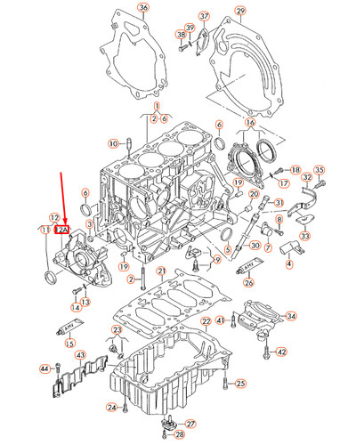 NEW AUDI A1 8X FRONT CRANKSHAFT SEALING FLANGE 06D103153C OEM NO DUTY ...