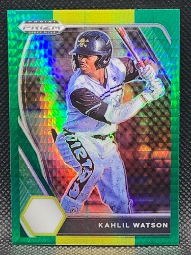2021 Prizm Draft Picks Hyper Green & Yellow Prizm Kahlil Watson - CLE ...