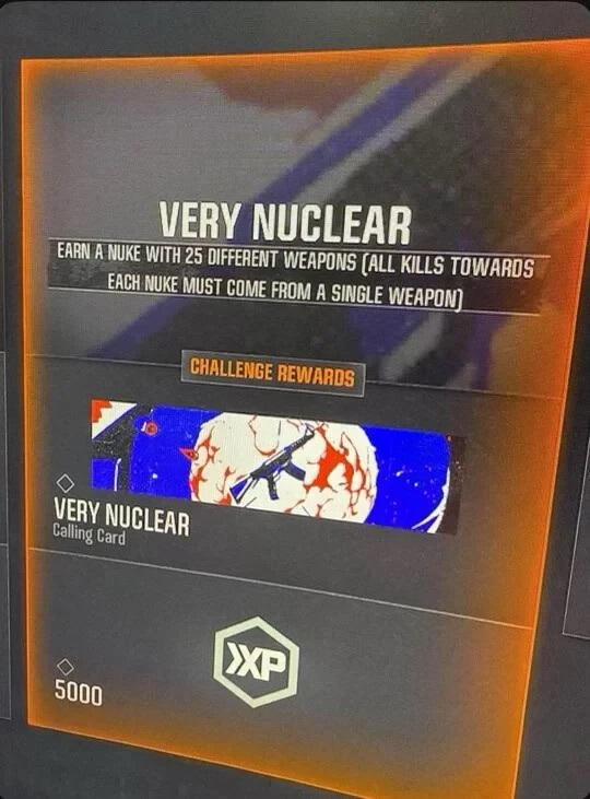 CALL OF DUTY BLACK OPS 6 WARZONE VERY NUCLEAR CALLING CARD | eBay