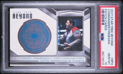 2017 STAR TREK BEYOND RELIC PATCH #BP4 COMMANDER FINNEGAN LOW POP PSA ...