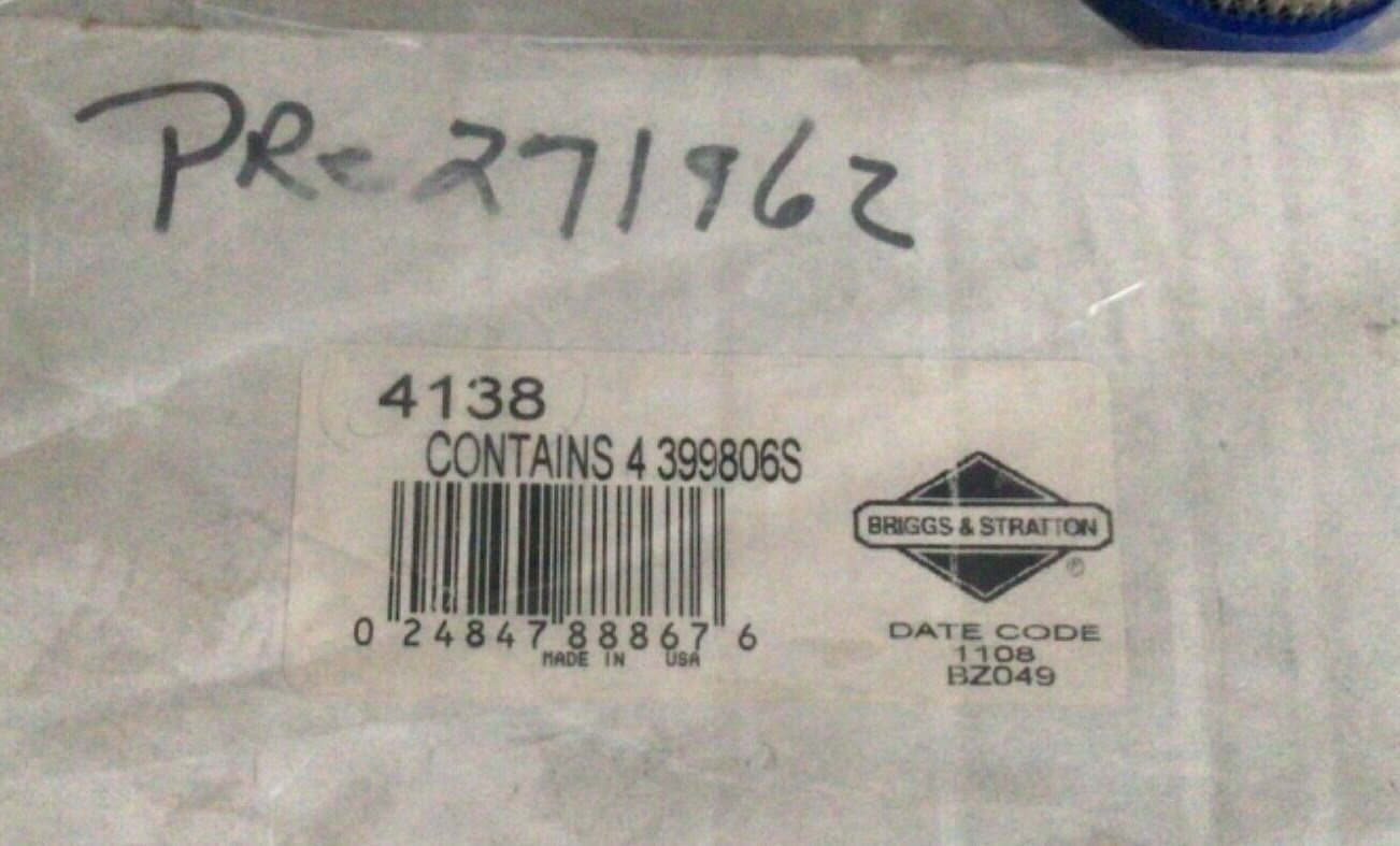 OEM AIR FILTER FITS BRIGGS & STRATTON 399806 399806S 4138 491519 5048 ...