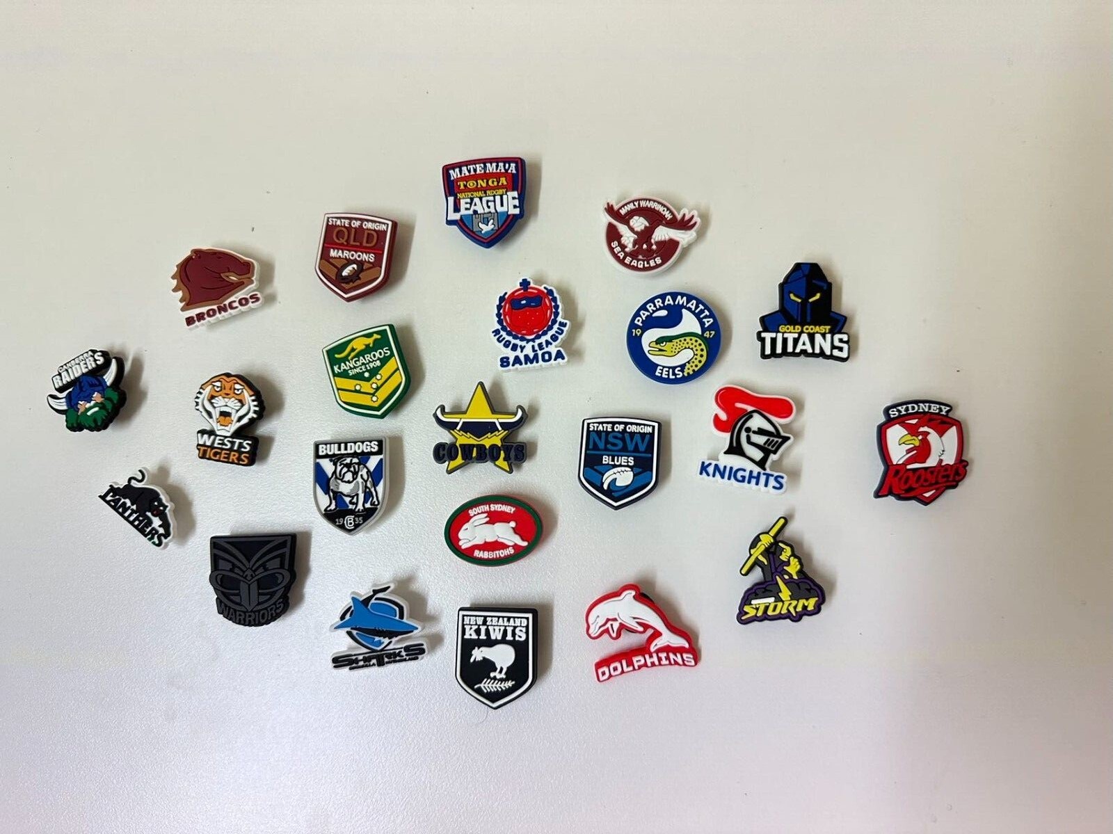 Sport SHOE CHARMS for CROCS & Jibbits NRL Rugby League Football ...