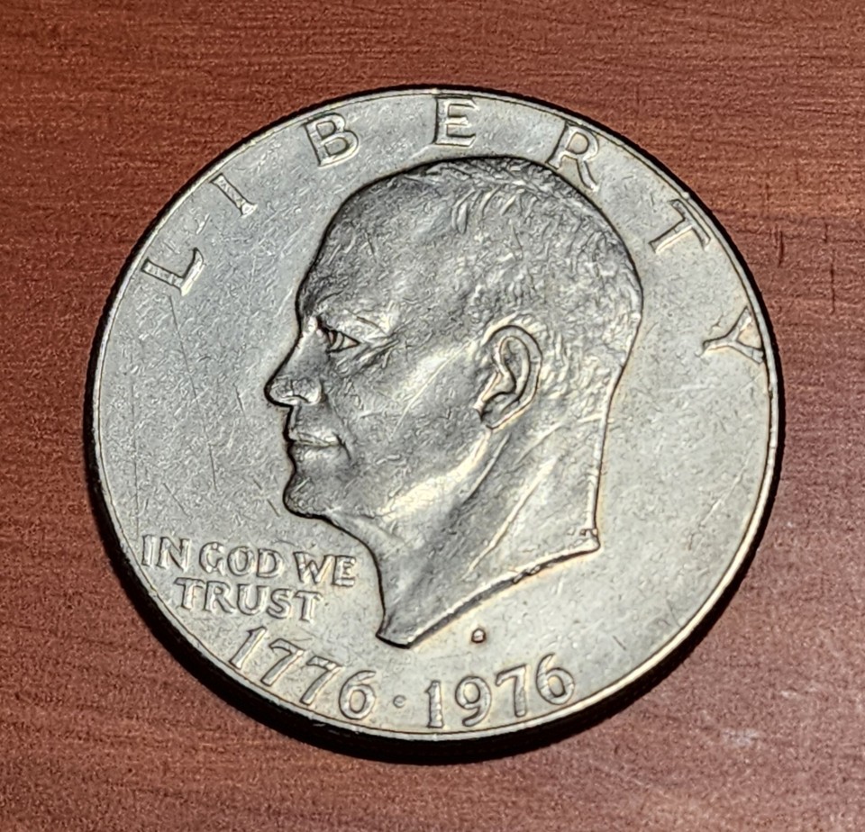Error 1776-1976 D Eisenhower Bicentennial Dollar Coin D Filled Mint ...