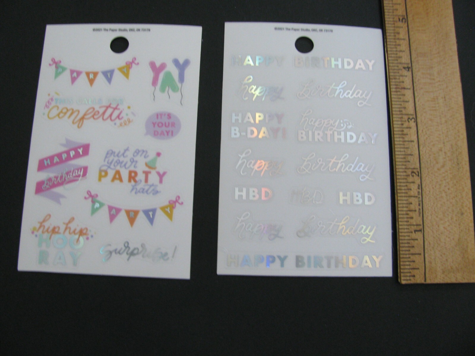 The Paper Studio Stickers HAPPY BIRTHDAY Party Surprise 2 Sheets | eBay