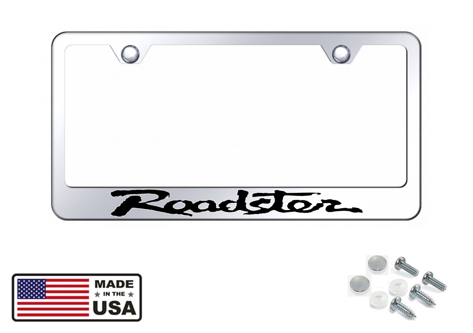 Roadster Stainless Steel Finished License Plate Frame Holder Rust Free ...