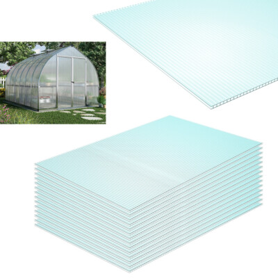 14 Sheets Walk In Garden Greenhouse Sheet Replacement Polycarbonate 4mm ...