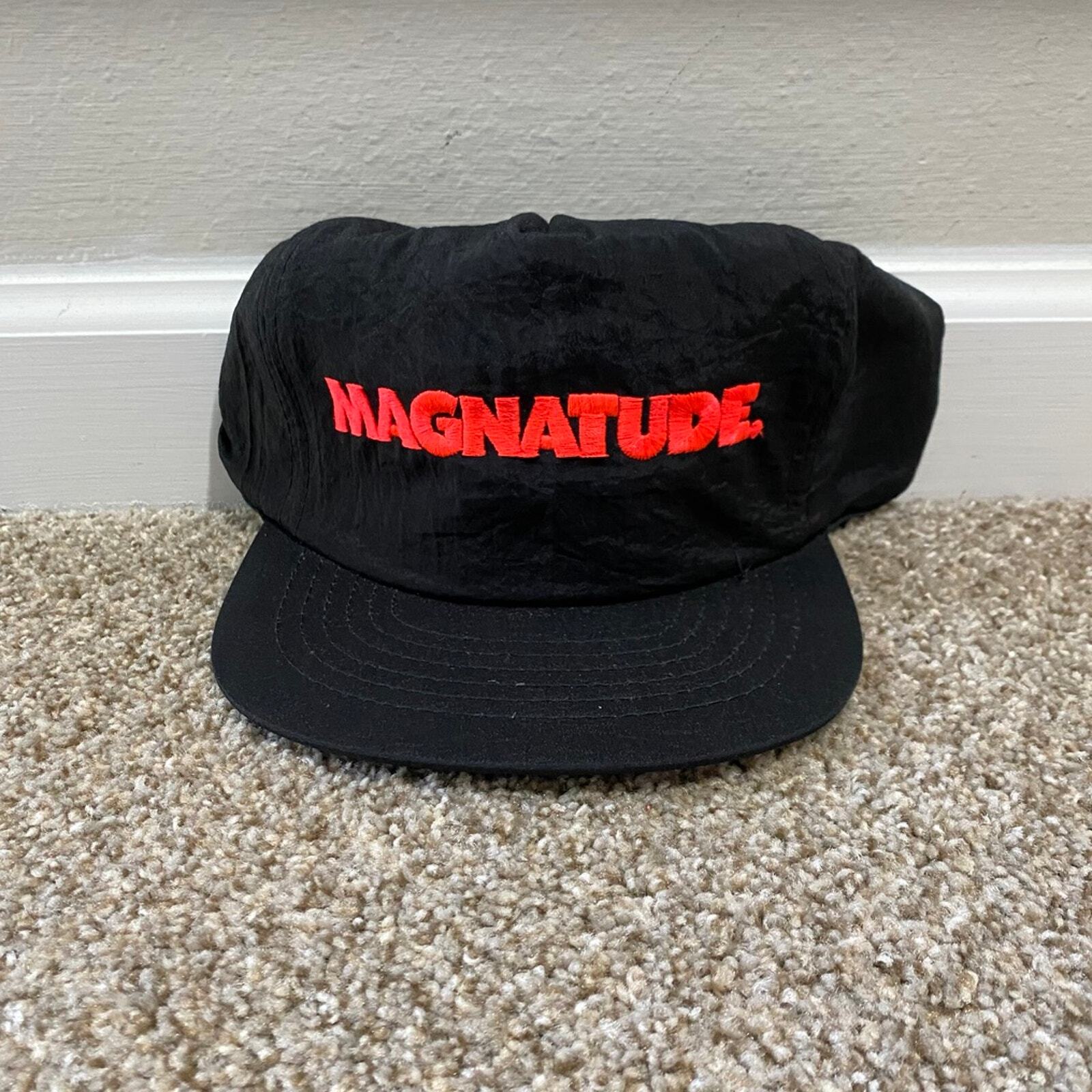 Vintage Magnatude Hat Snapback Nylon Neon Embroidered… - Gem