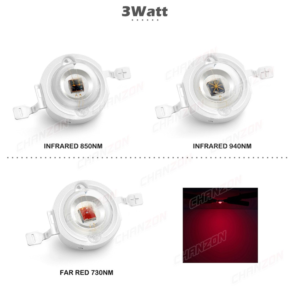 730Nm 850Nm 940Nm High Power Smd Ir Led Chip 3W 5W 10W 20W 30W 50W 100W ...