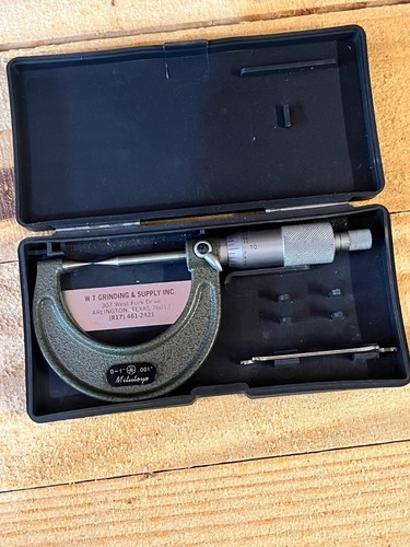 Mitutoyo No 115-153 0-1” .0001” Ball Anvil Micrometer | eBay