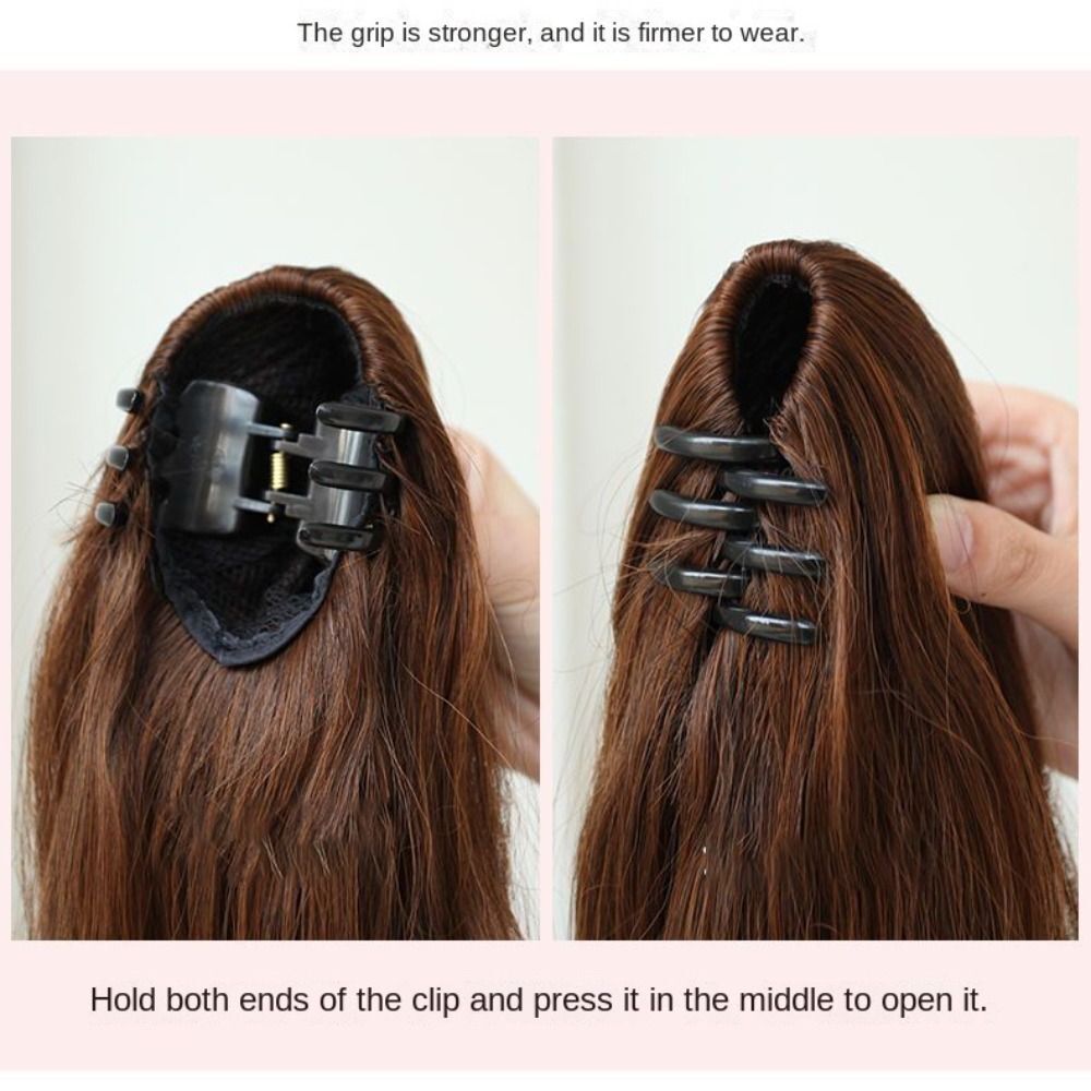 Brown Hair Clip Natural Balck Hair Pin Trendy Ponytail Clip | eBay