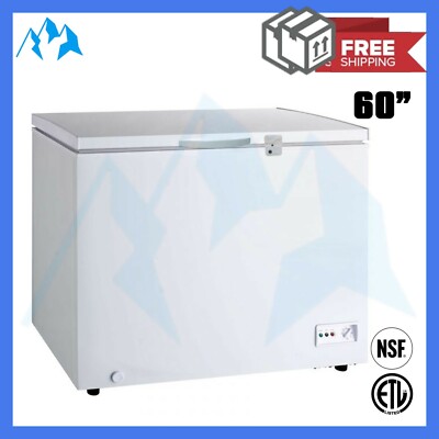 60" Chest Freezer Commercial Solid Door Freezer Frozen Food or Ice ...