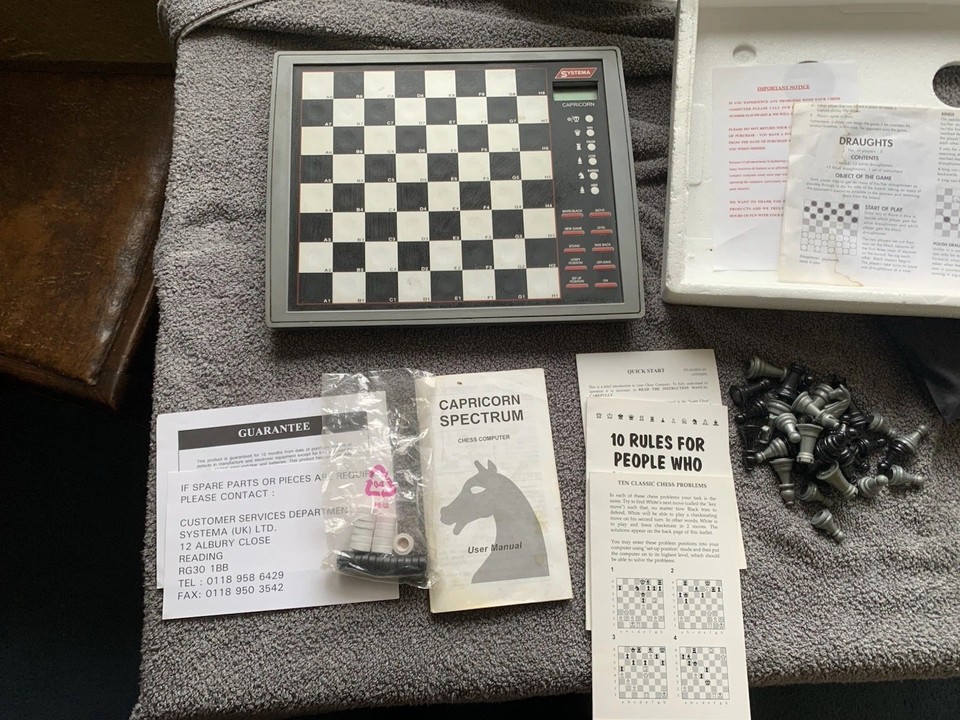Vintage Systema Capricorn 2 In 1 Electronic Chess & Draughts Computer ...