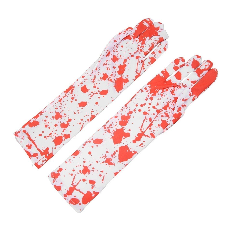 1 Pair Halloween Bloody Cosplay Party Funny Scary Blood Splattered ...