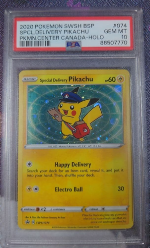 Special Delivery Pikachu Pokemon Center Canada Holo Promo 2020 SWSH 074 ...