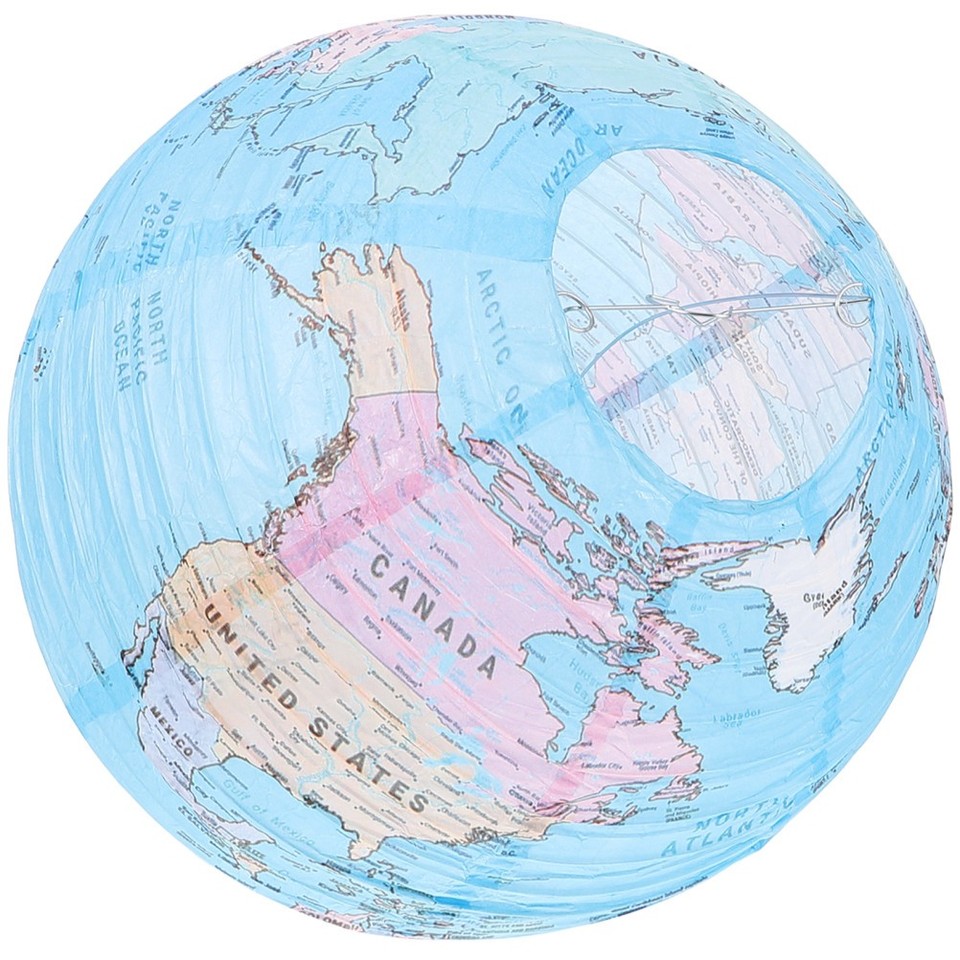Small Globe Decor World Map Paper Lanterns Garden Party Decorations ...