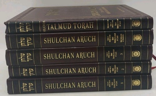 Shulchan Aruch (Arukh) Lot Of 5 Books Hebrew Jewish Laws- Bilingual ...