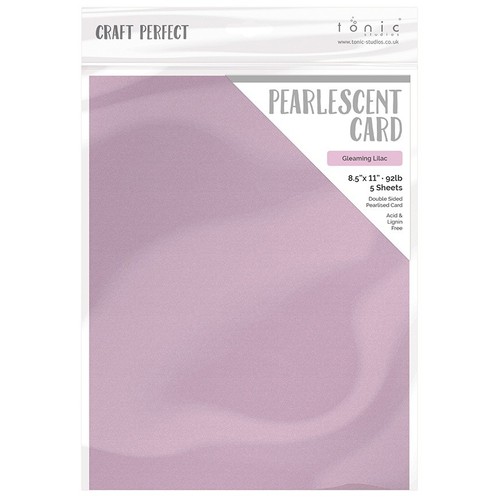 Craft Perfect Pearlescent Cardstock 8.5"X11" 5/Pkg-Gleaming Lilac ...
