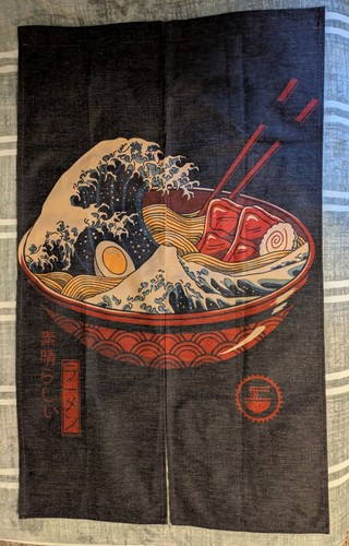 Japanese The Great Wave Ramen Noren Door Hanging Cloth | eBay