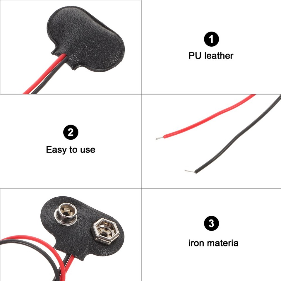 2 Count Volt Clip Battery Buckle 9v Connector Electrical Cable Clips | eBay