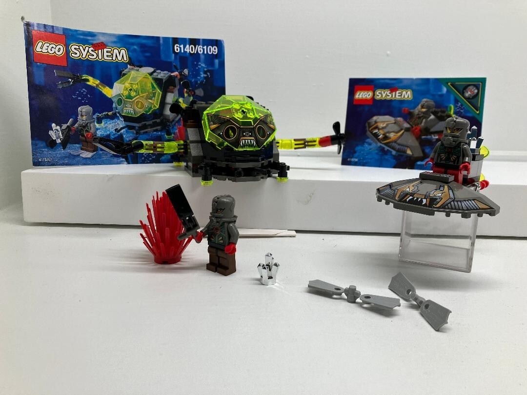 Lego Aquazone Stingrays Sets 6107 & 6140 From 1998 Complete with ...