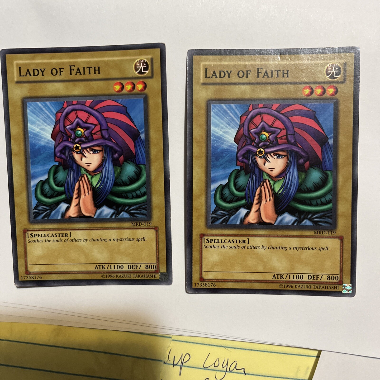 2x Lady of Faith - MRD-119 - Common - Unlimited Edition | eBay
