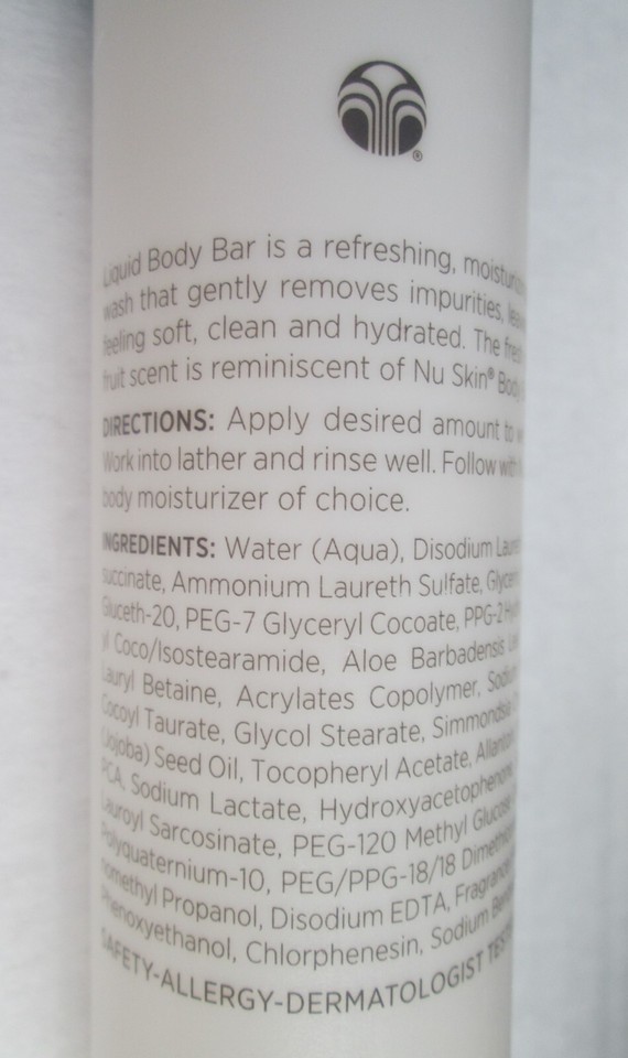 Nu Skin Liquid Body Bar 250 ml, 8.4 oz, New in Unopened Sealed Bottle ...
