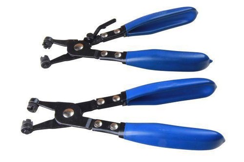 US PRO 2PC HOSE CLAMP PLIERS V CROSS SLOT JAWS radiator coolant pipe ...