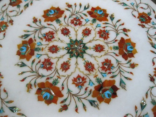 18" Marble Table Top Inlay Pietra Dura Handmade Work For Home Decor | eBay