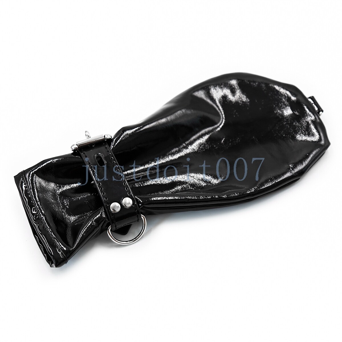 Patent Leather Black Dog Gloves Bondage Handcuff BDSM Restraint ...