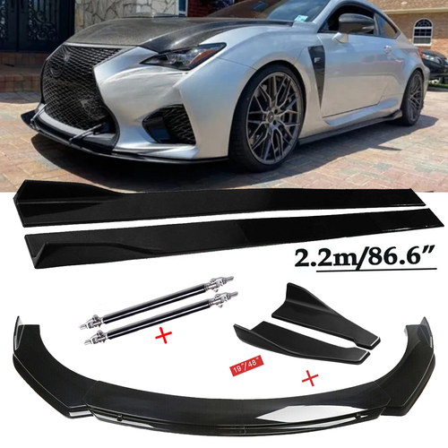 For Lexus RCF Front Bumper Lip Spoiler Side Skirts Rear Lip Glossy ...