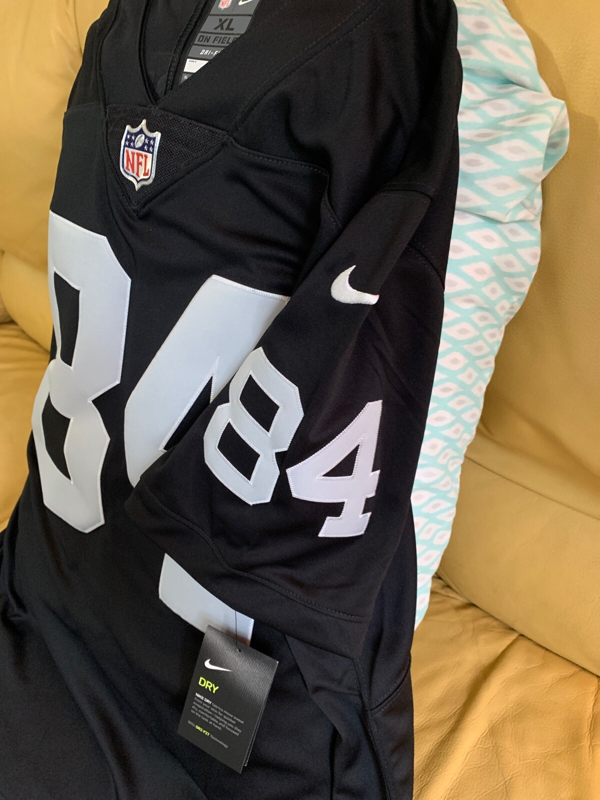 NIKE LAS VEGAS RAIDERS ANTONIO BROWN #84 NFL FOOTBALL MENS NWT SIZE XL ...