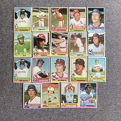 1976 Topps Rookie & All-Star Rookie Cup Vintage MLB Baseball Card Lot ...
