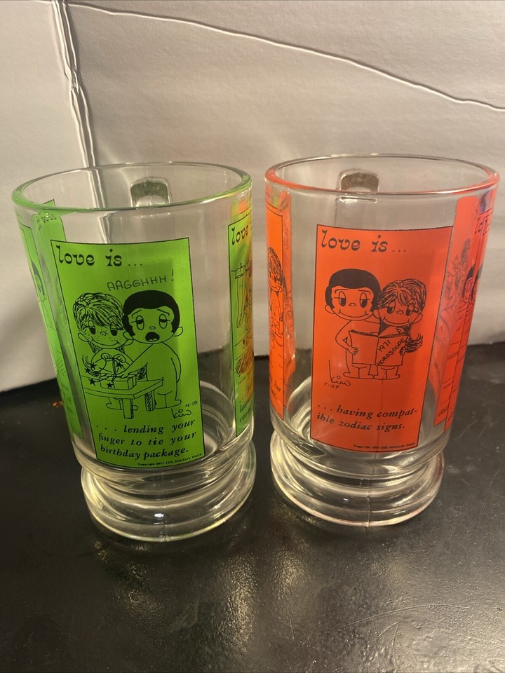 Two vintage Kim Casali 6 inch tall "love is" mugs .1970's | eBay
