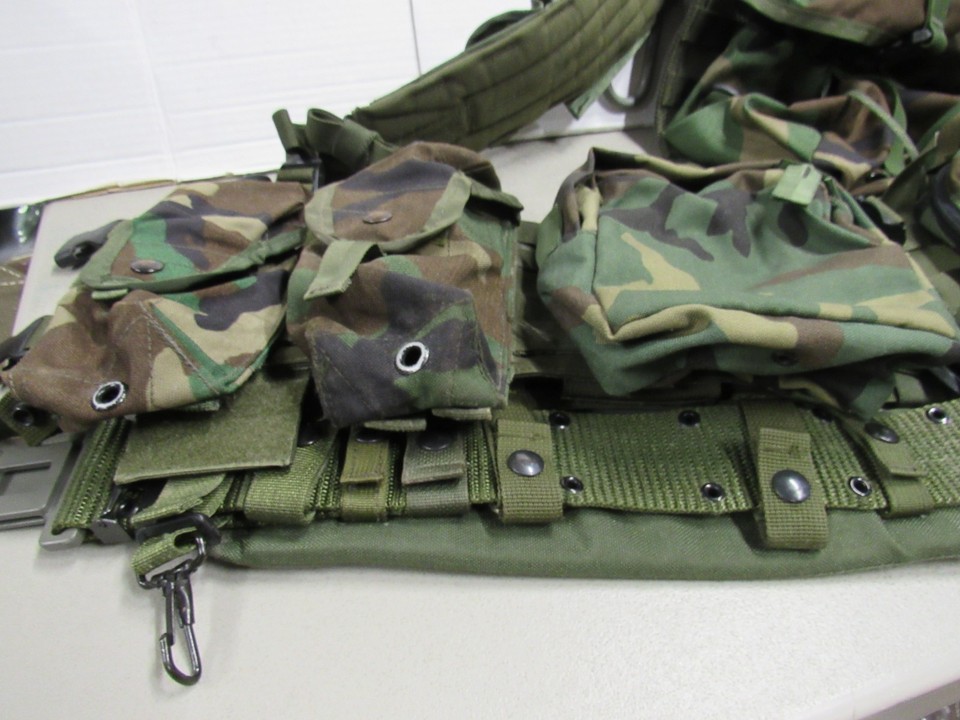 Blackhawk Old Gen H-Harness LBE Flotation Vest Rig w/ Camo Pouches NSW ...