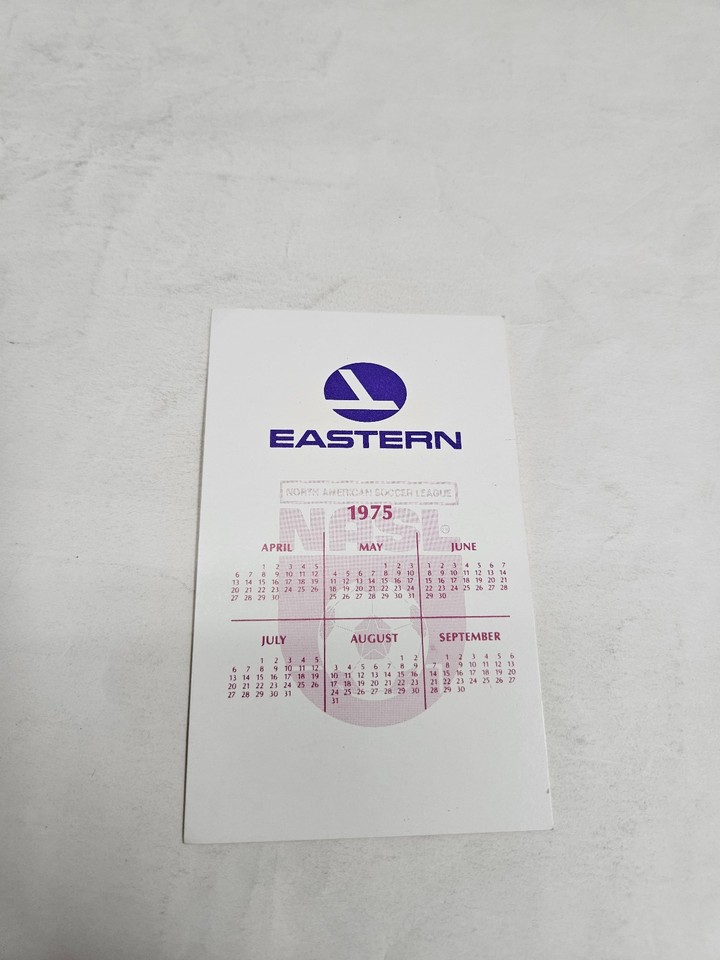 ES25 Miami Toros 1975 NASL Soccer Pocket Schedule Home Card - Eastern ...