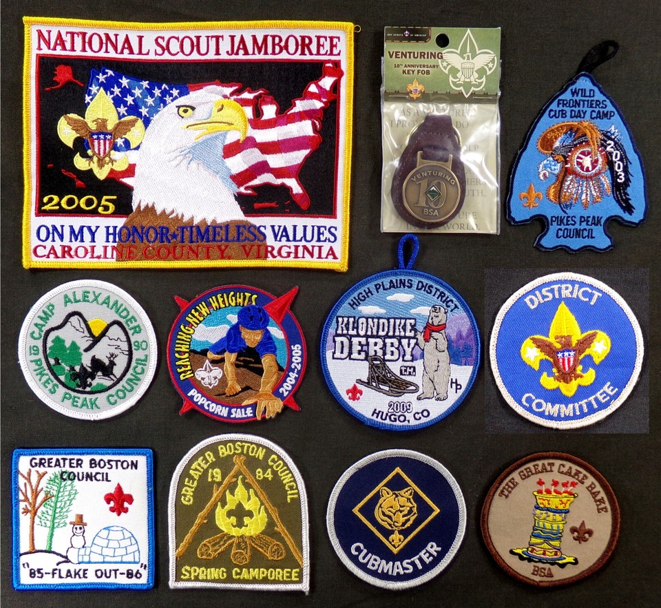 BOY SCOUT PATCHES: Huge Vintage Mixed BSA Scouting Lot Patch Pin Hat ...