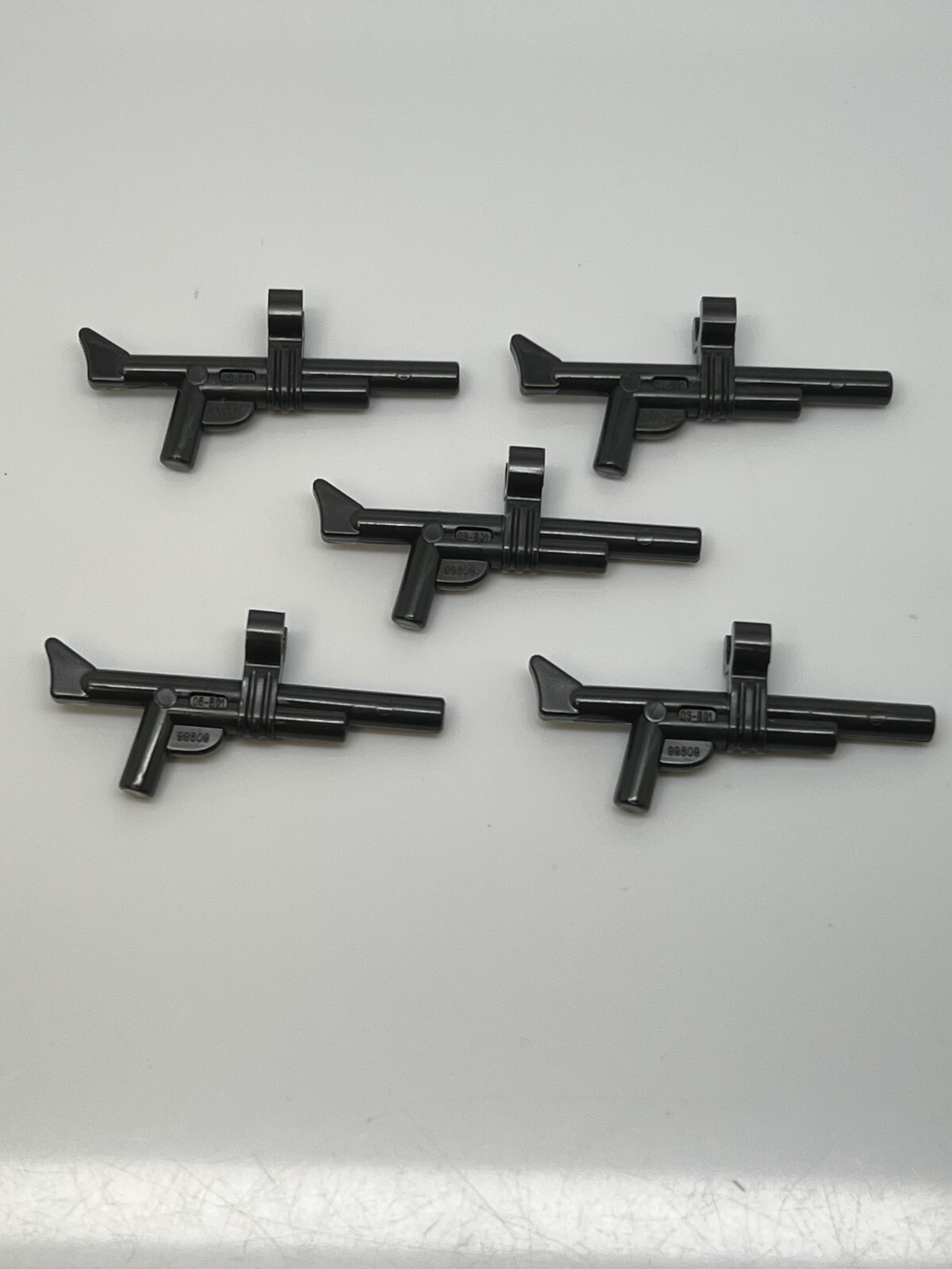 Lego Lot Of 5 Pearl Dark Gray Minifigure, Weapon Gun, Rifle with Clip W ...