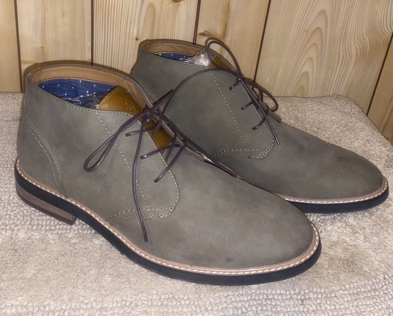 Hawker Rye Men's 10.5 Olive Brown Abigovia Chukka Boots Suede Leather ...
