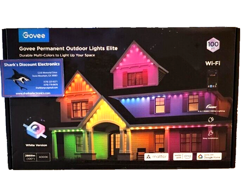 Govee Permanent Outdoor Lights 100 Ft Smart RGBIC Outdoor Lights New ...