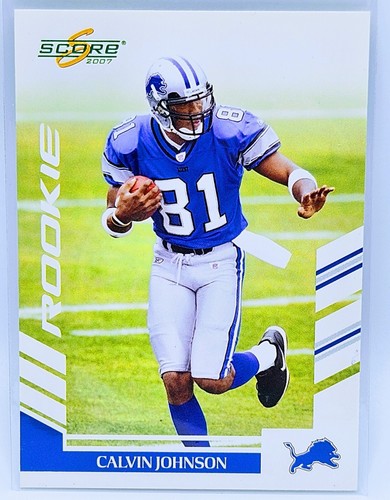 2007 Score Calvin Johnson Rookie Card RC #351 Lions | eBay