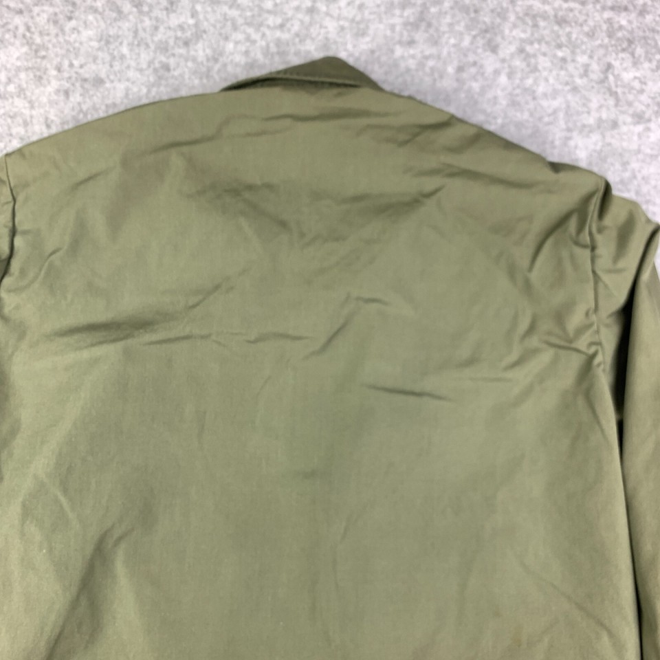 Vintage Military Jacket Mens 44L Green Windbreaker Saco USMC Scovill ...