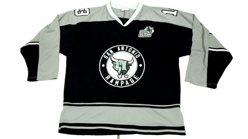 San Antonio Rampage 2013-14 STH Black Gray Hockey Jersey Size 2XL | eBay