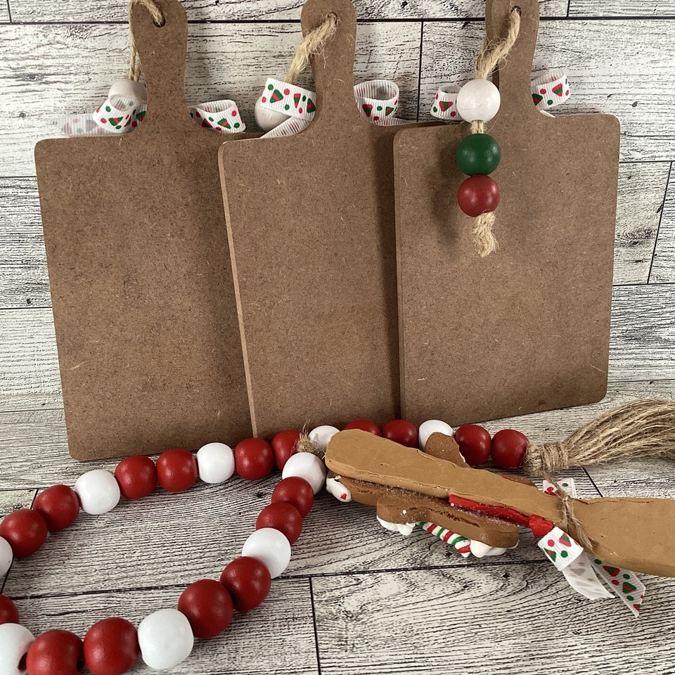 AGD Christmas Decor - Gingerbread Cutting Board Garland 4pc Set | eBay
