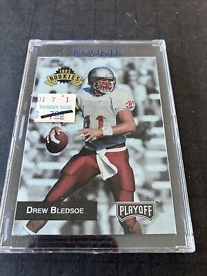 1993 ROOKIE DREW BLEDSOE PLAYOFF FOOTBALL CARD #295 FOIL | eBay